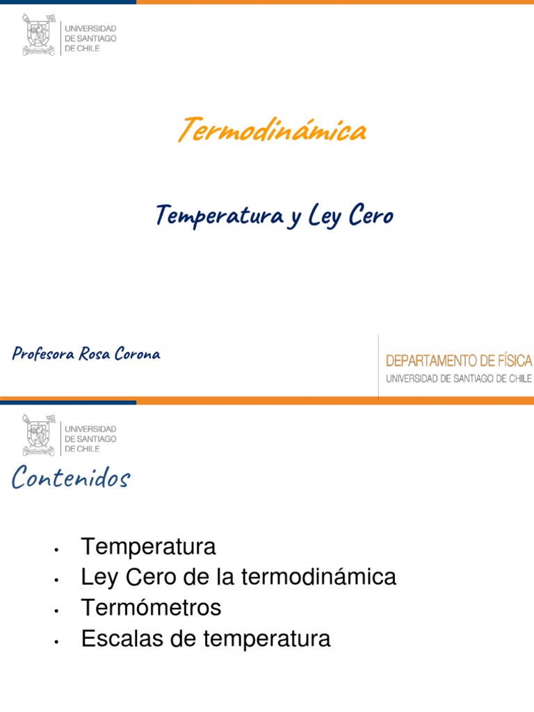 Termodinamica Clase 4 | PDF | Temperatura | Termodinámica