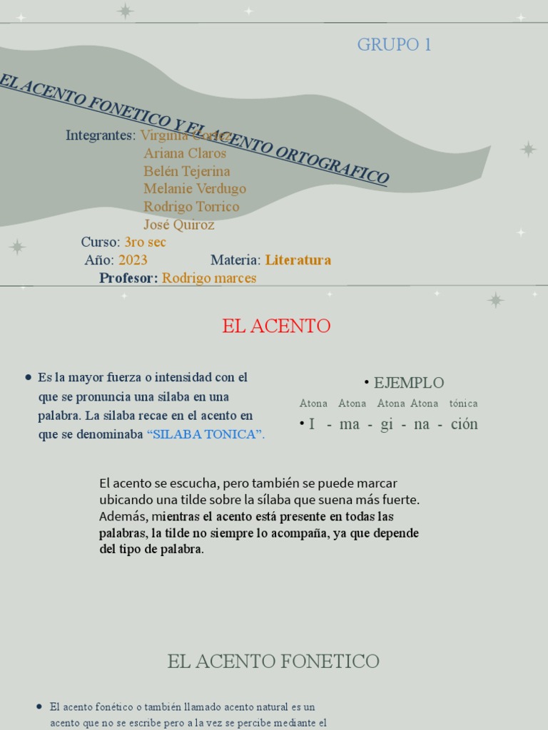 El Acento Fonetico y El Acento Ortografico | PDF