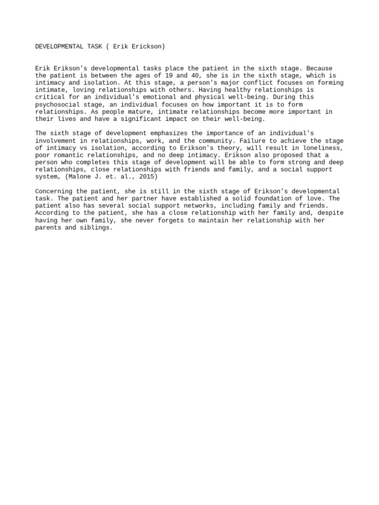 Developmental Task | PDF