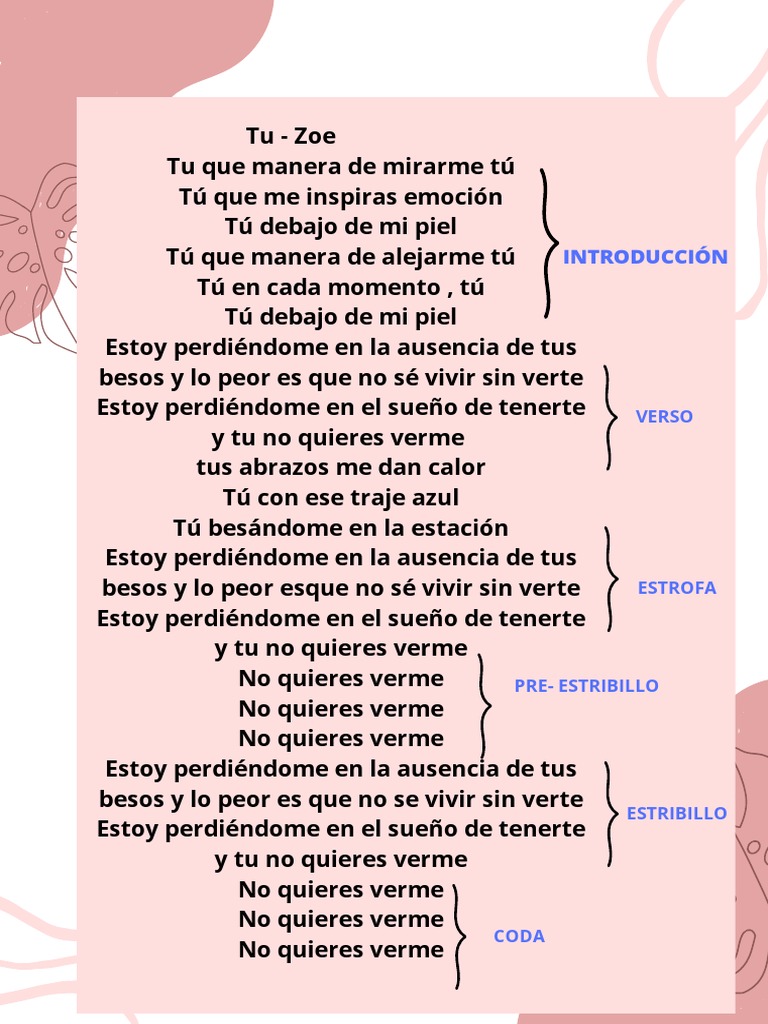 Tu Zoe Cancion | PDF