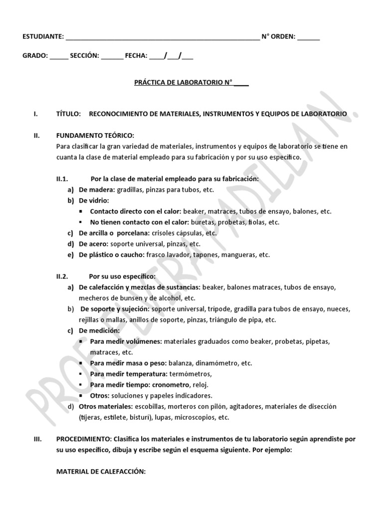 Practica #01, Instrumentos de Lab. | PDF