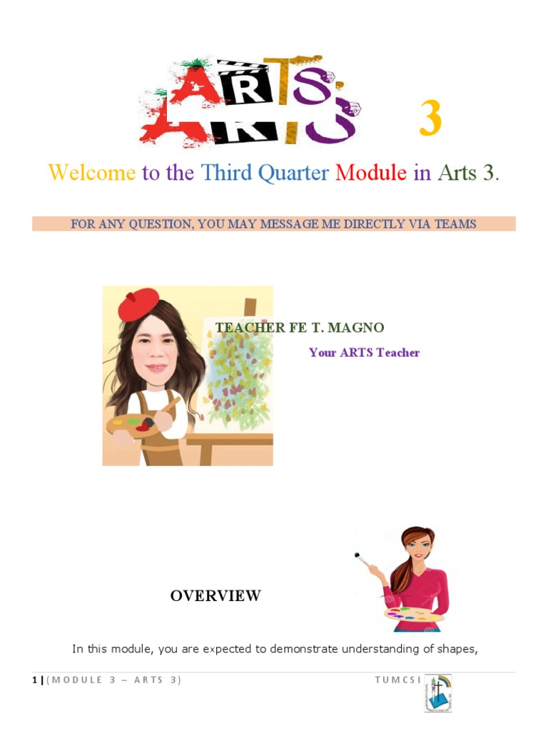 ARTS 3 Module 3 For Reference Guide 3rd Quarter | PDF | Printmaking | Paint