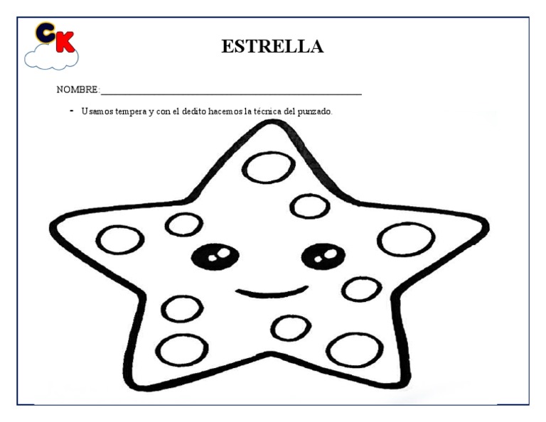 Hoja De Trabajo Del Estudiante Estrella Borde De Ondas Liso Estrellas