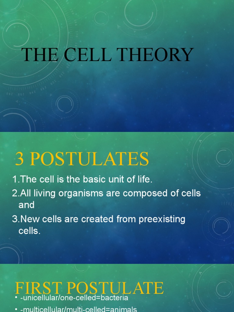 The Cell Theory | PDF | Cell (Biology) | Science
