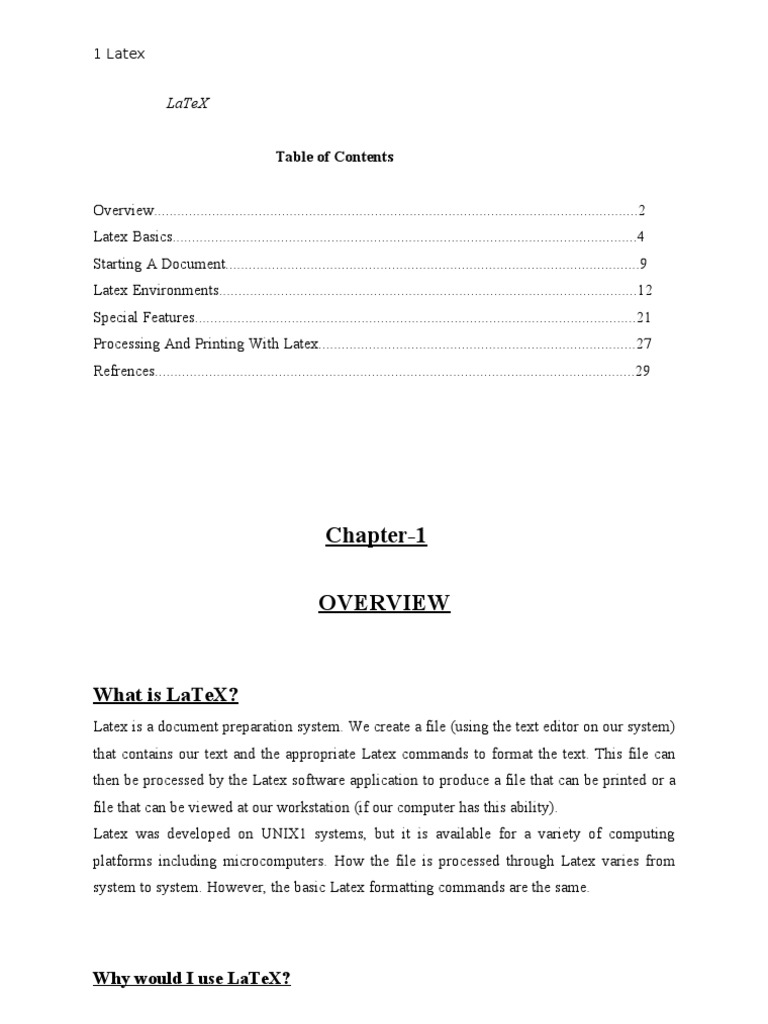 Chapter-1: What Is Latex? | PDF | File Format | Sas (Software)