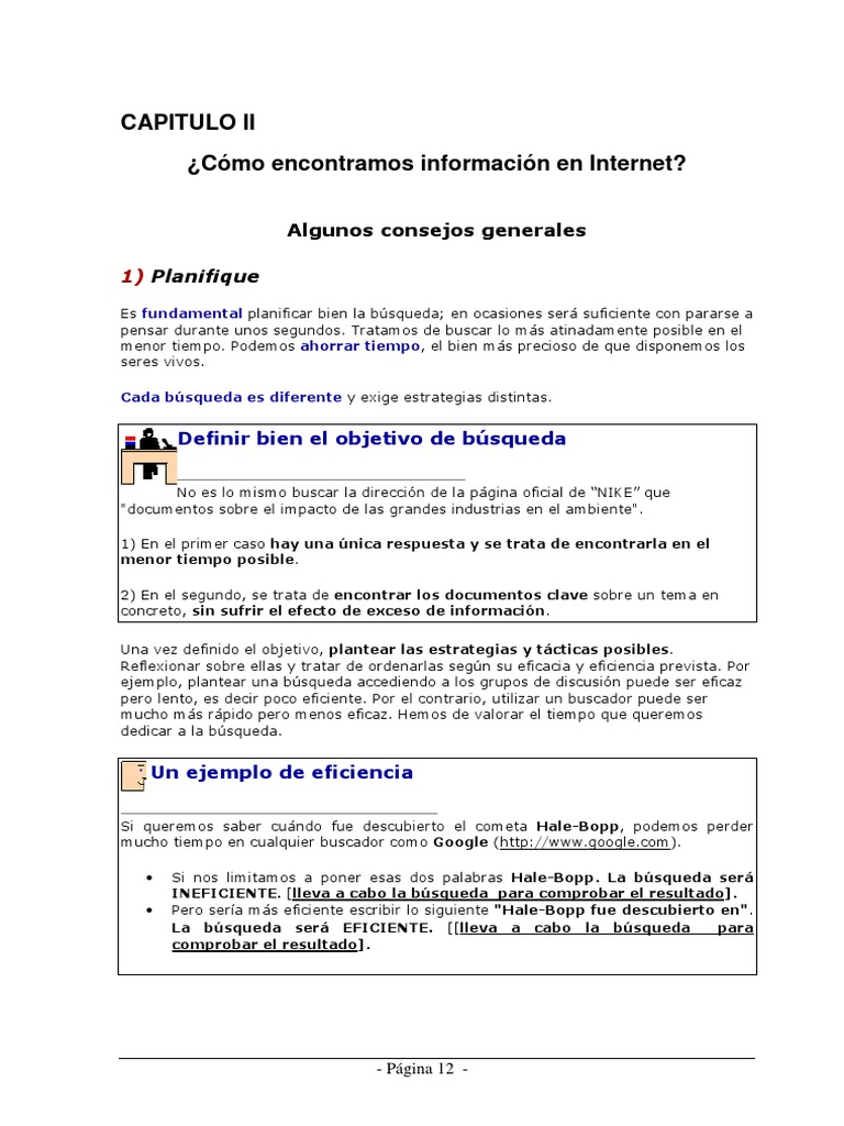 Estrategias Efectivas de Búsqueda en Internet | PDF