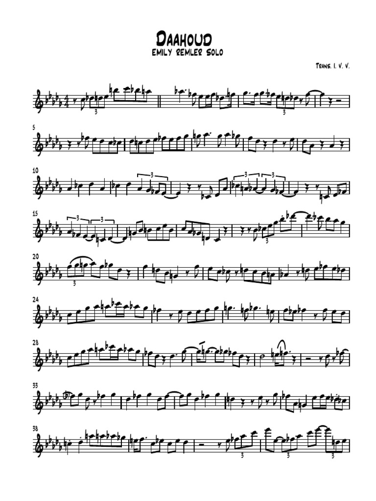Daahoud (Solo) BB Key - Partitura Completa | PDF