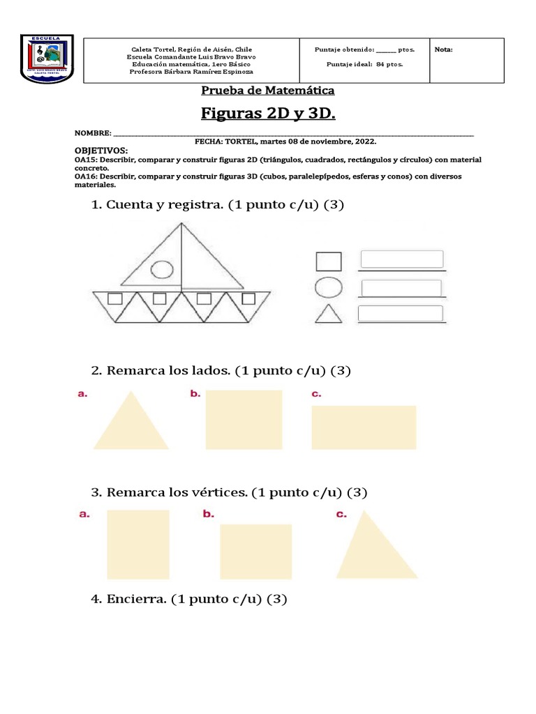 Figuras 2D y 3D | PDF | Geometría Elemental | Geometría