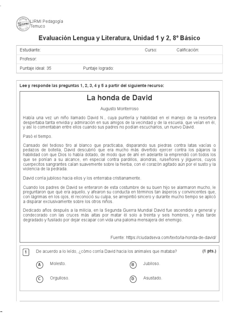 Prueba 8 U1 | PDF | Apolo | Eros