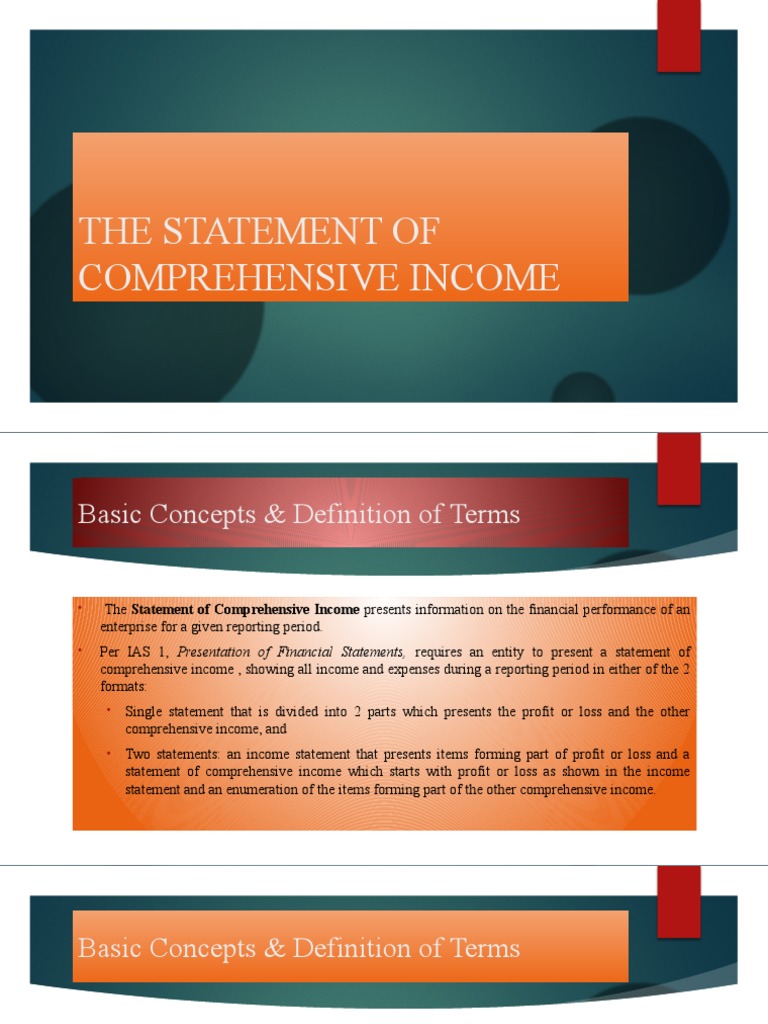 The Statement of Comprehensive Income Ifr | PDF | Income | Income Statement
