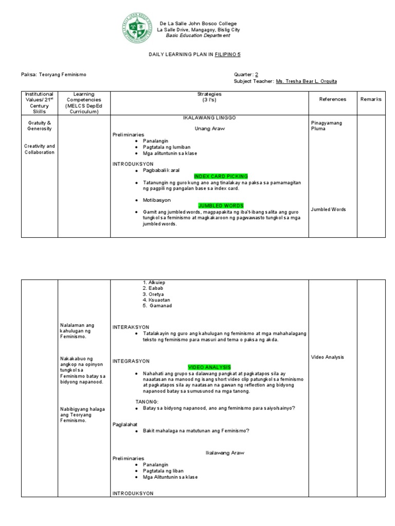 Banghay Aralin | PDF