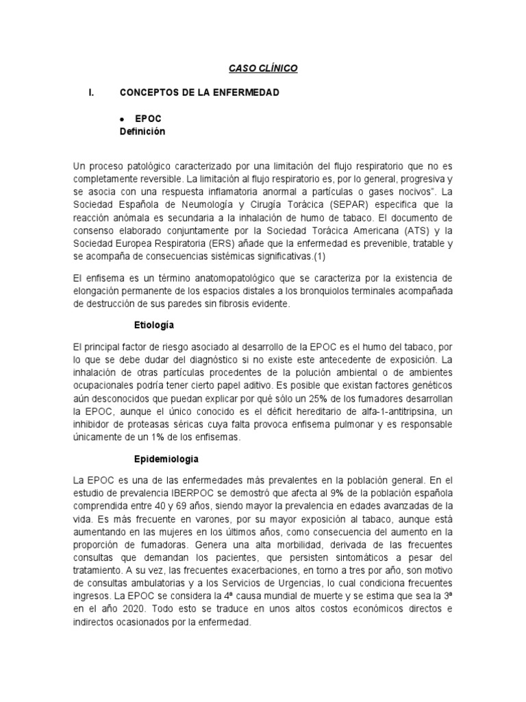 EPOC | PDF | Enfermedad pulmonar obstructiva crónica | Asma