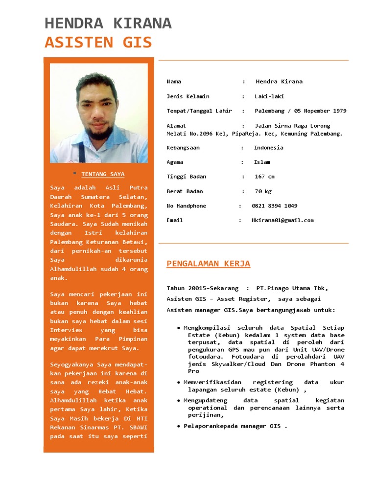 CV - Hendra Kirana | PDF