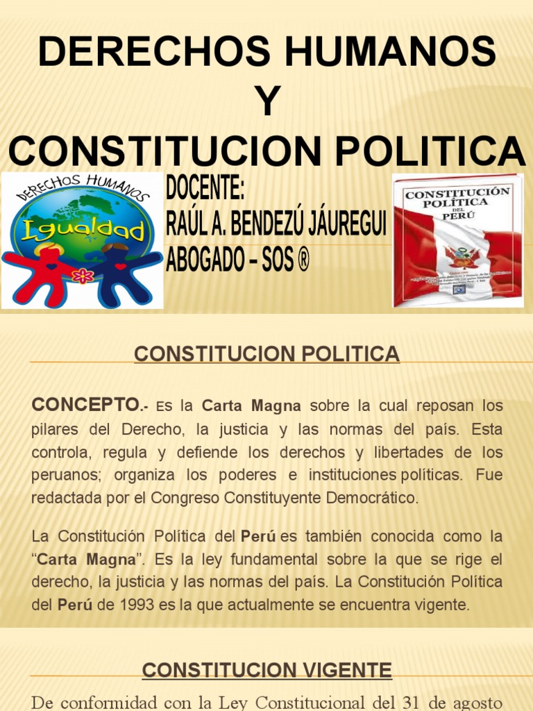 Constitución Política del Perú: Derechos y Estructura | PDF ...