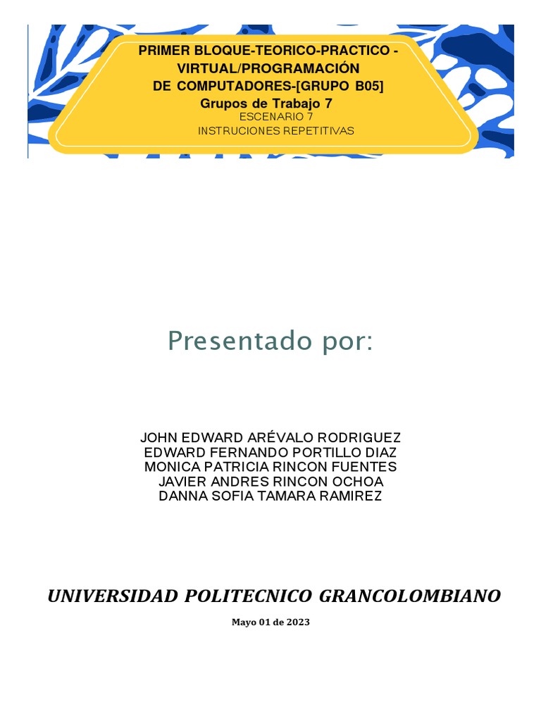 Entrega Programación - 2023 Escenario 7 | PDF