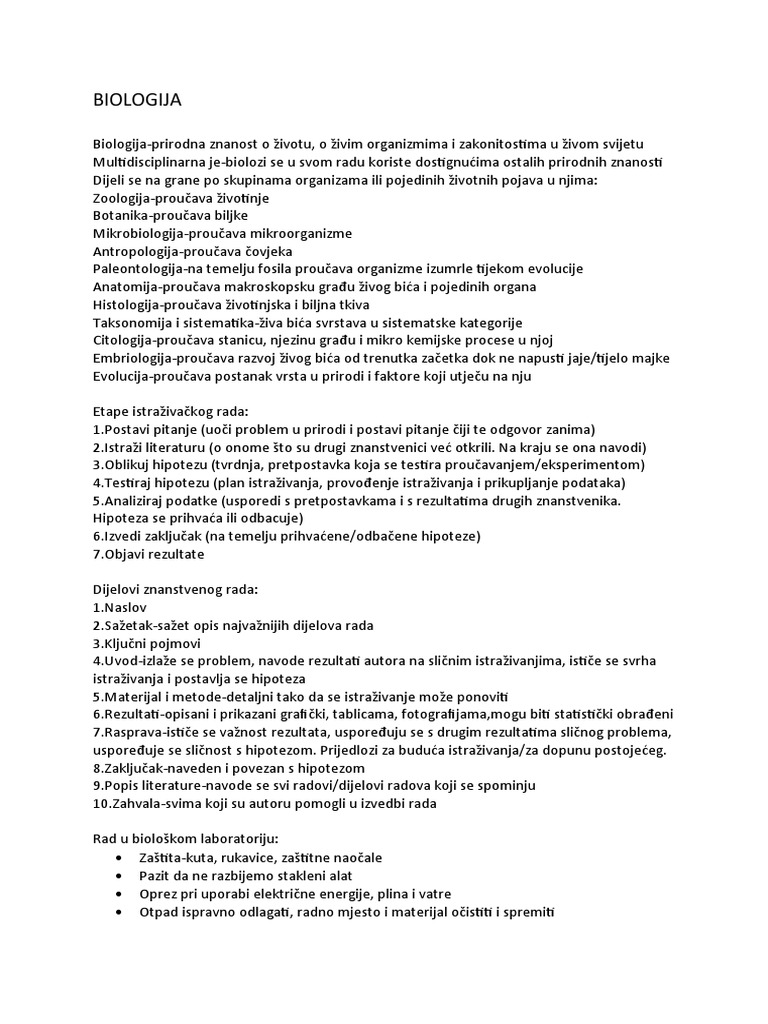 BIOLOGIJA | PDF