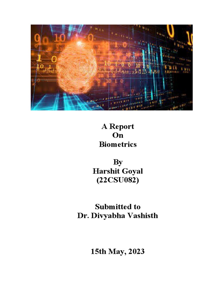Biometrics 1 | PDF | Biometrics | Authentication