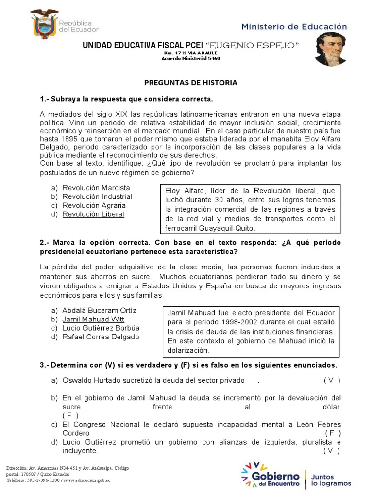 Historia CPL#1 | PDF | Ecuador | Neoliberalismo