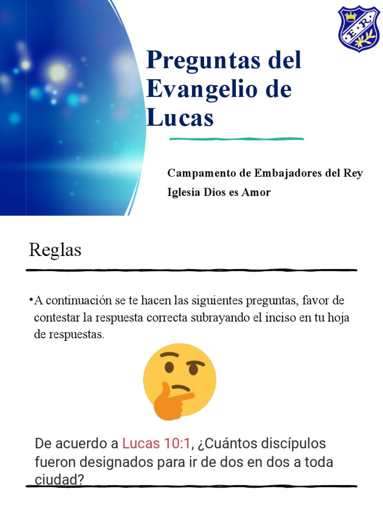 Preguntas Del Evangelio de Lucas | PDF