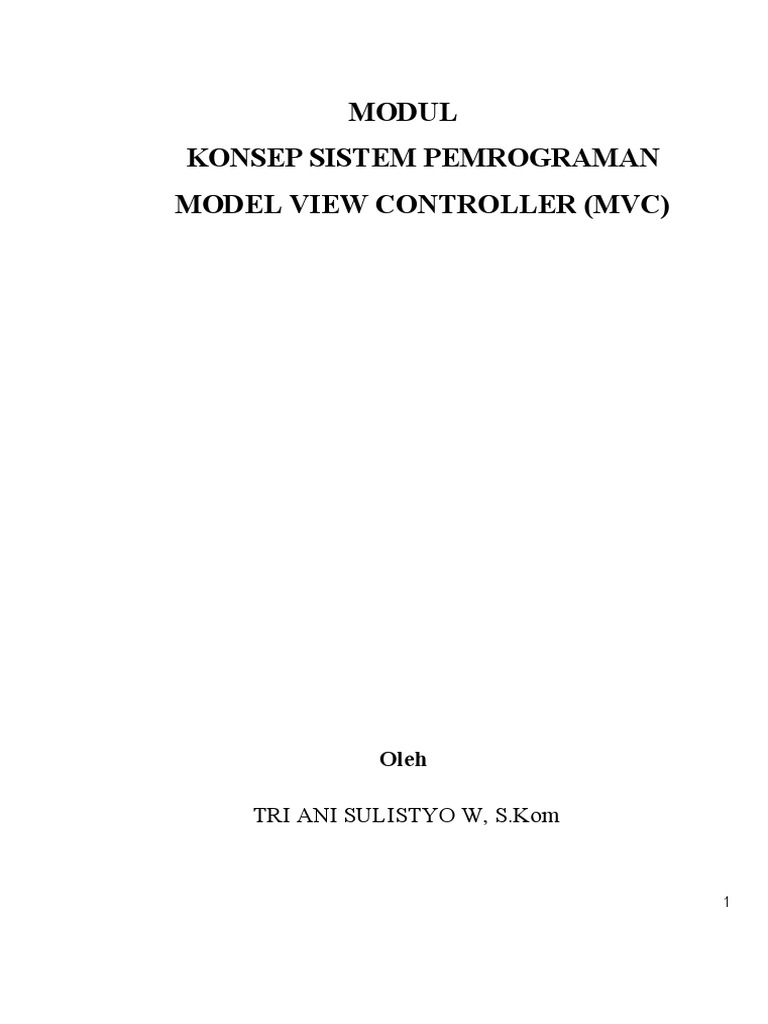 Modul Konsep MVC 2023 | PDF | Komputer