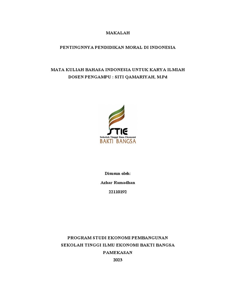 Makalah Bhs Indo | PDF