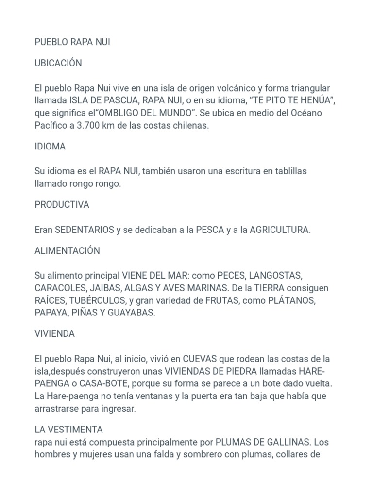 Rapa Nui | PDF