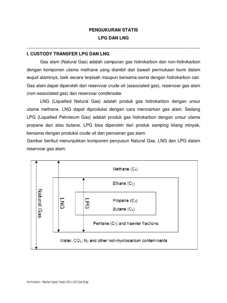 Pengukuran Statis LPG LNG | PDF