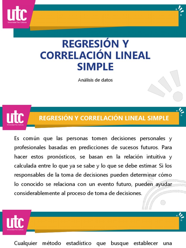 Regresión y Correlación Lineal Simple | PDF | Análisis de regresión | Mínimos cuadrados
