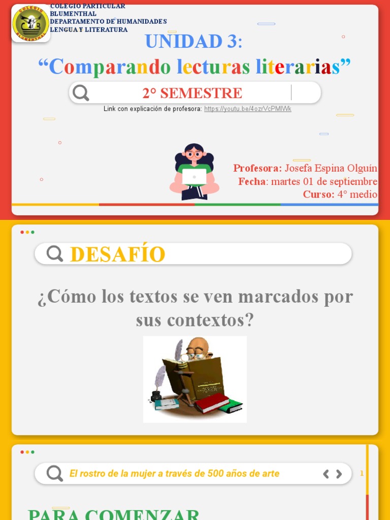 Unidad 3 Comparando Lecturas Literarias | PDF