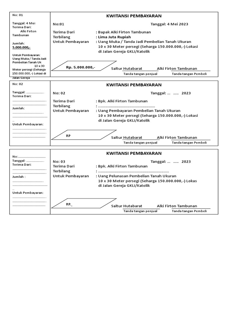 Kwitansi Kosong | PDF