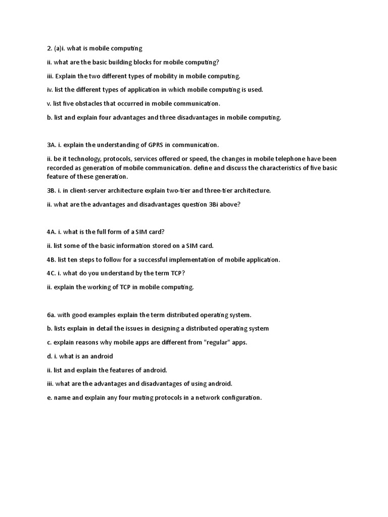 Net-Centric Past Questions Answers | PDF | Transmission Control Protocol | Mobile Computing