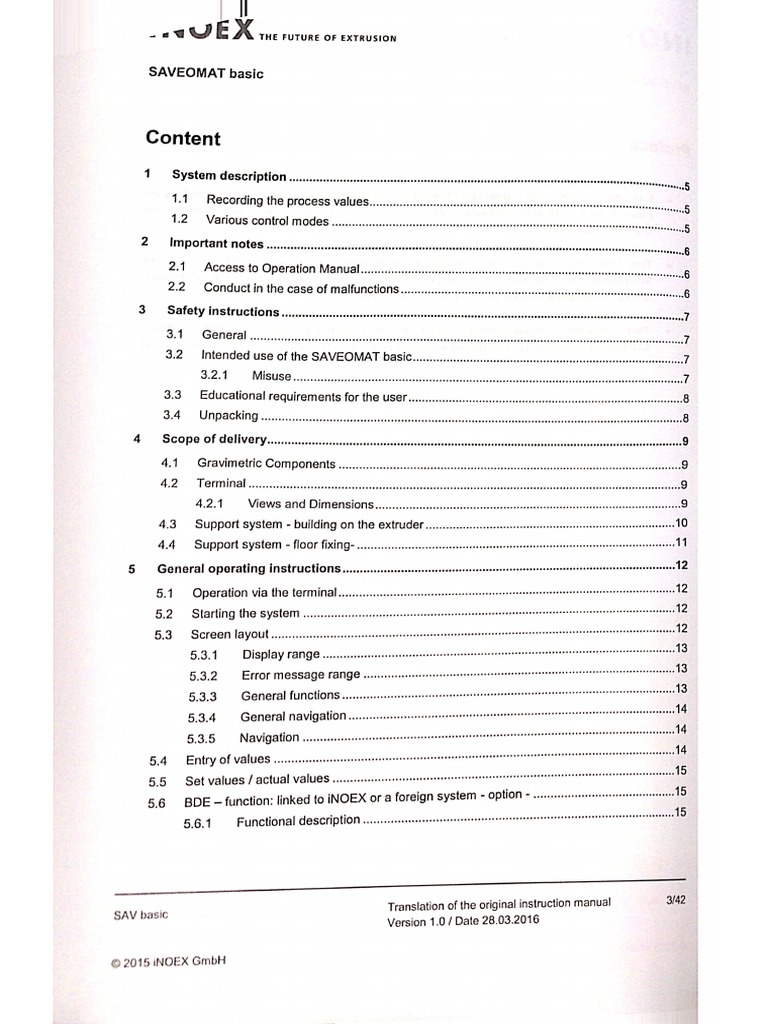 INOEX Manual | PDF