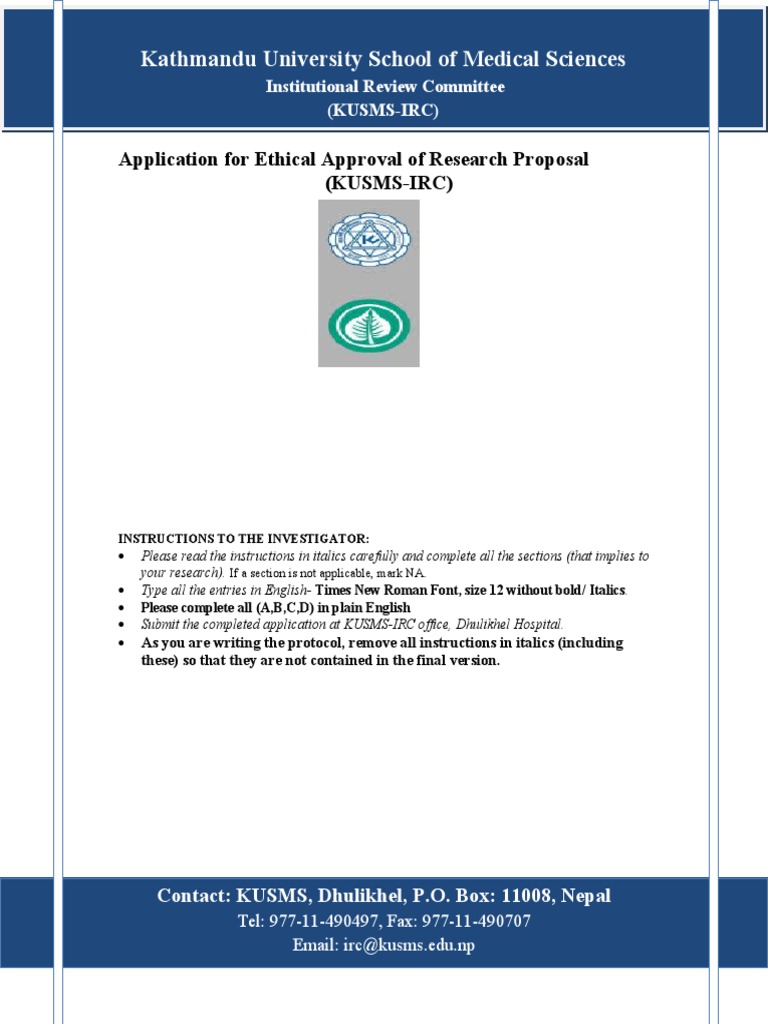 Kusms Irc Form 2023 Final Pdf Statistics Sampling Statistics