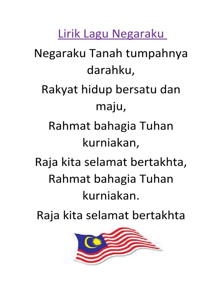 Lirik Lagu Negaraku Malaysia | PDF