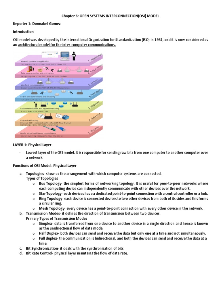 Chapter 6 OSI MODELupdated | PDF | Network Interface Controller ...