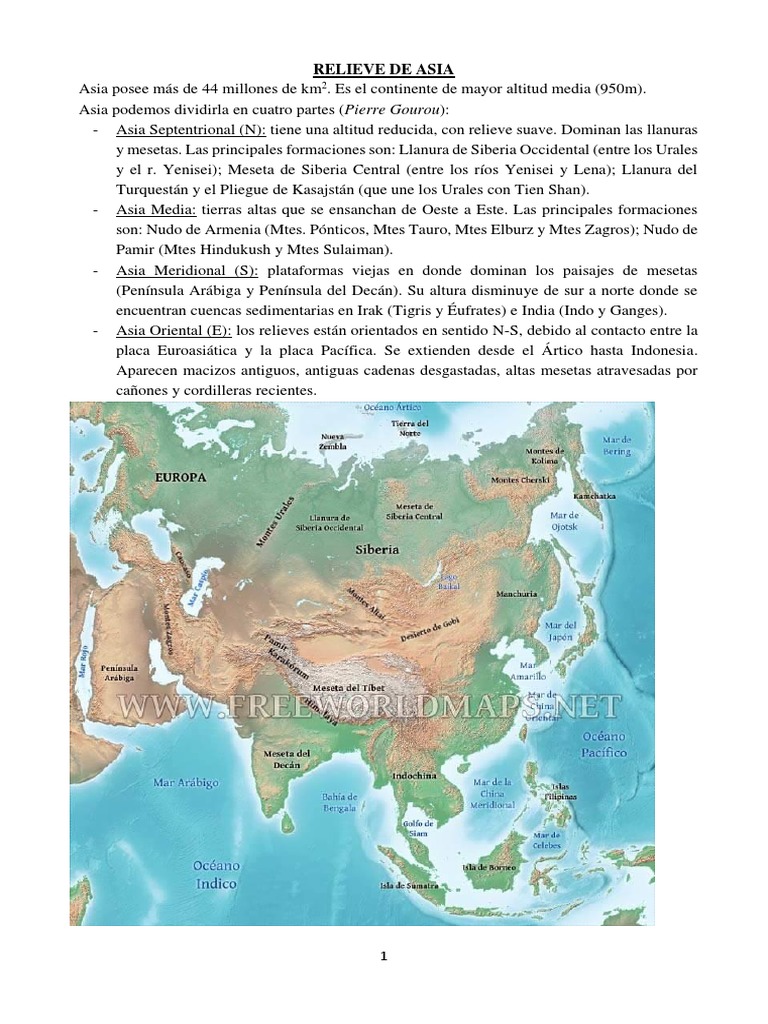 Relieve y Clima de ASIA Resumido | PDF | Clima templado | Clima