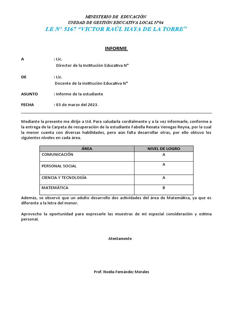 Formato de Informe | PDF