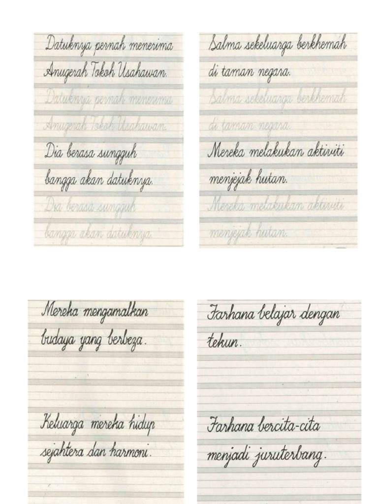 tulisan berangkai | PDF