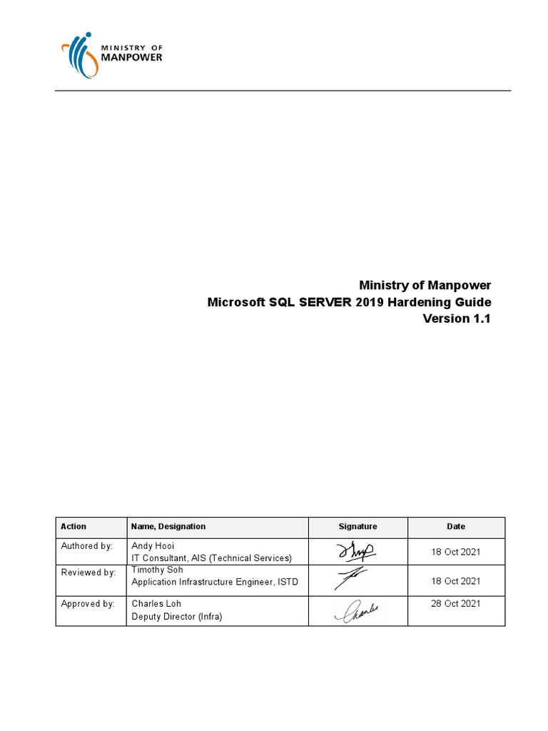 Microsoft SQL 2019 Hardening Guide v1.1 | PDF | Databases | Microsoft ...