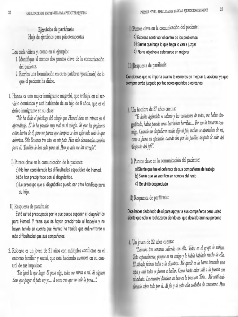 EJERCICIOS DE COMUNICACIONESpáginas-7-11 | PDF | Psicología anormal ...