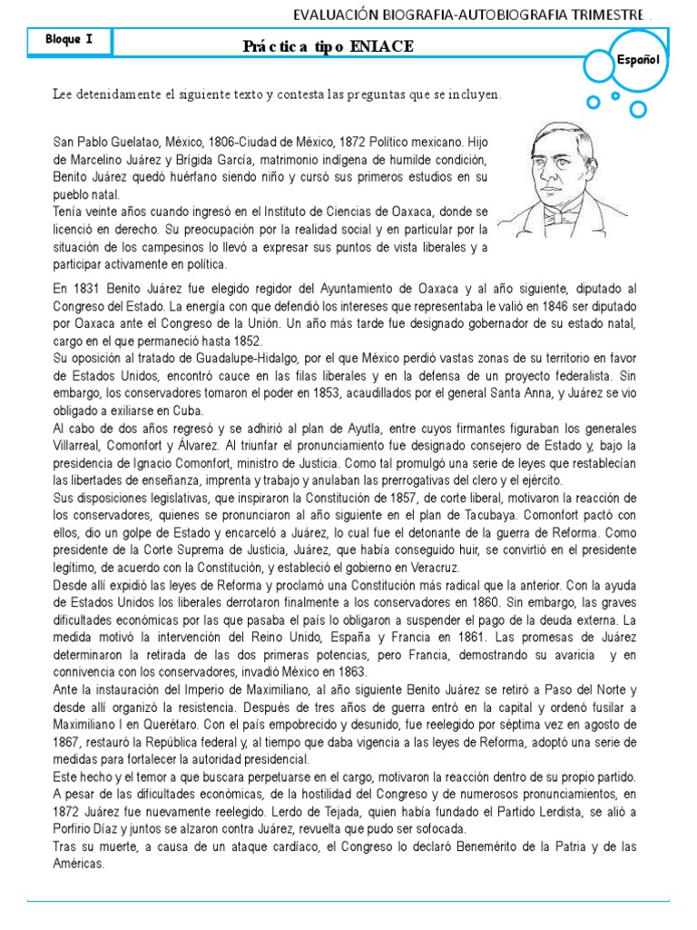 EVALUACIÓN Biografía-Autobiografía | PDF