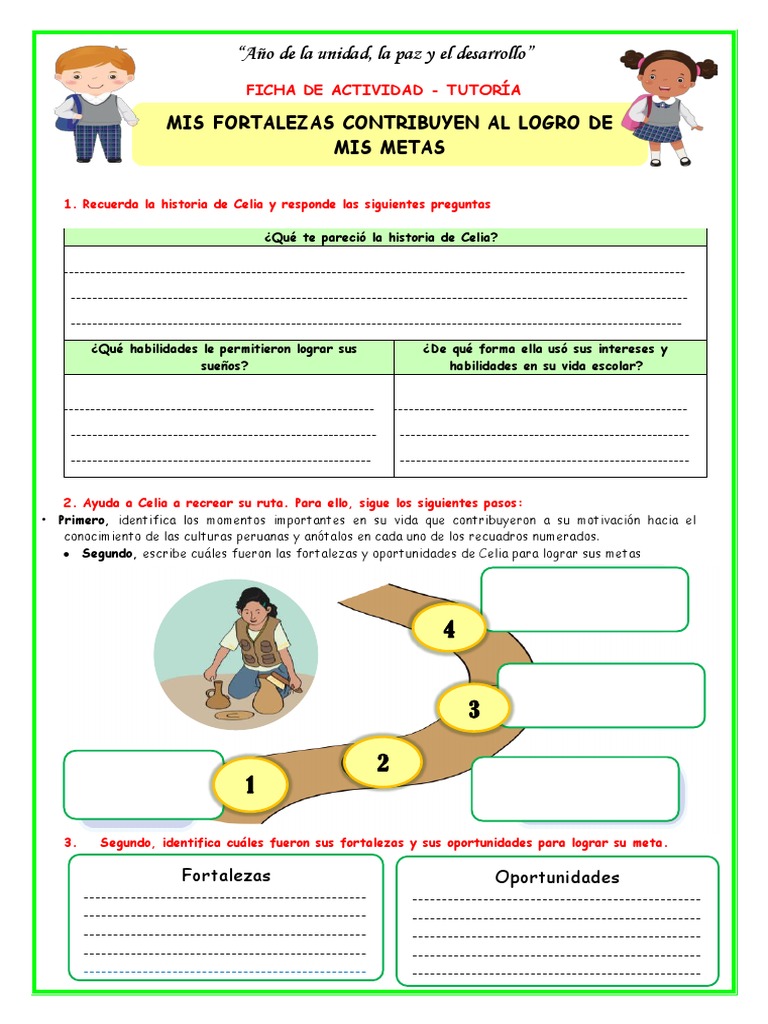 FICHA-Mier-TUT-MIS FORTALEZAS CONTRIBUYEN AL LOGRO DE MIS METAS | PDF