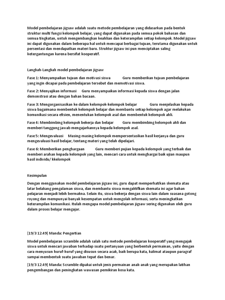 Metode Pembelajaran | PDF