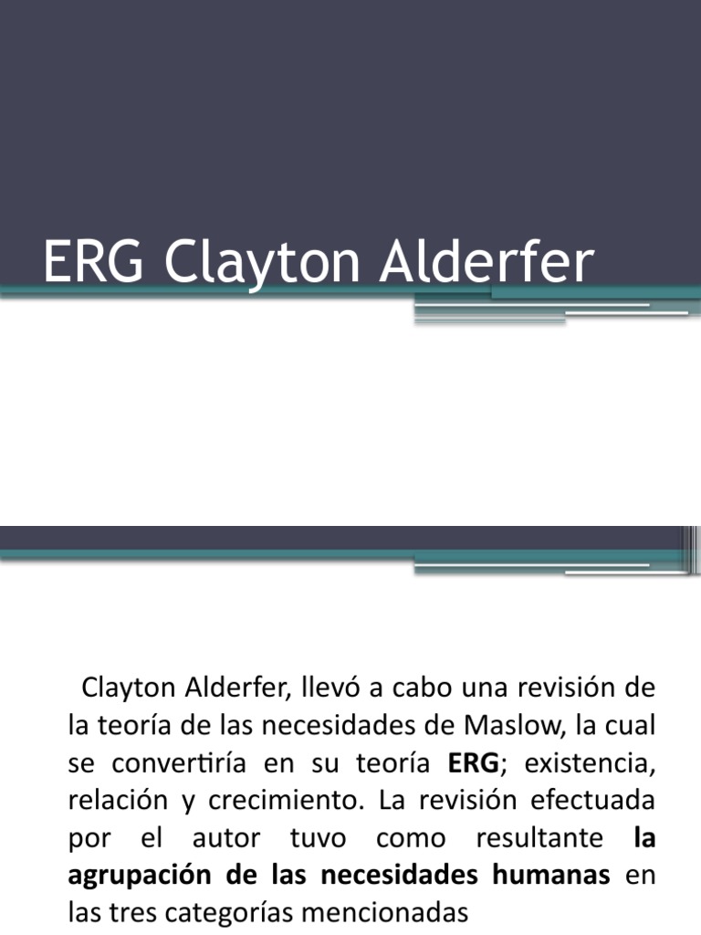 ERG Clayton Alderfer | PDF