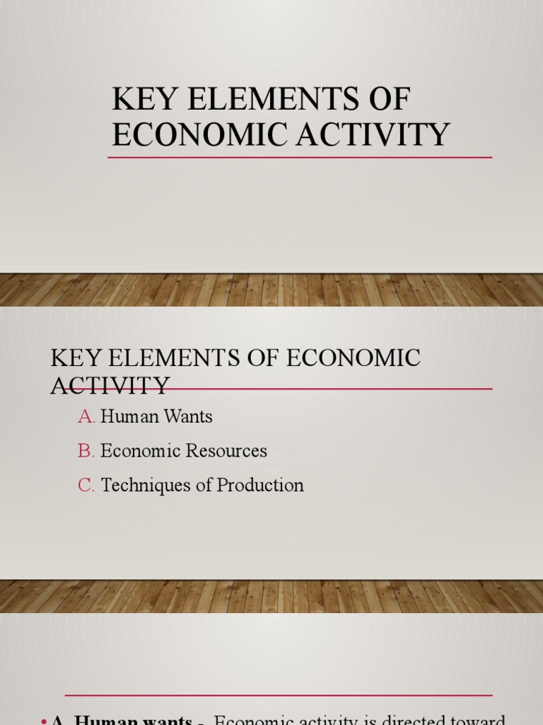 Key Elements of Economic Activity | PDF | Resource | Factors Of Production