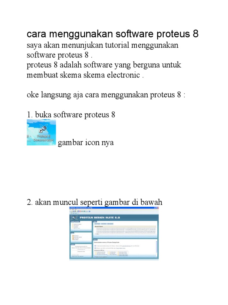Cara Menggunakan Software Proteus 8 | PDF