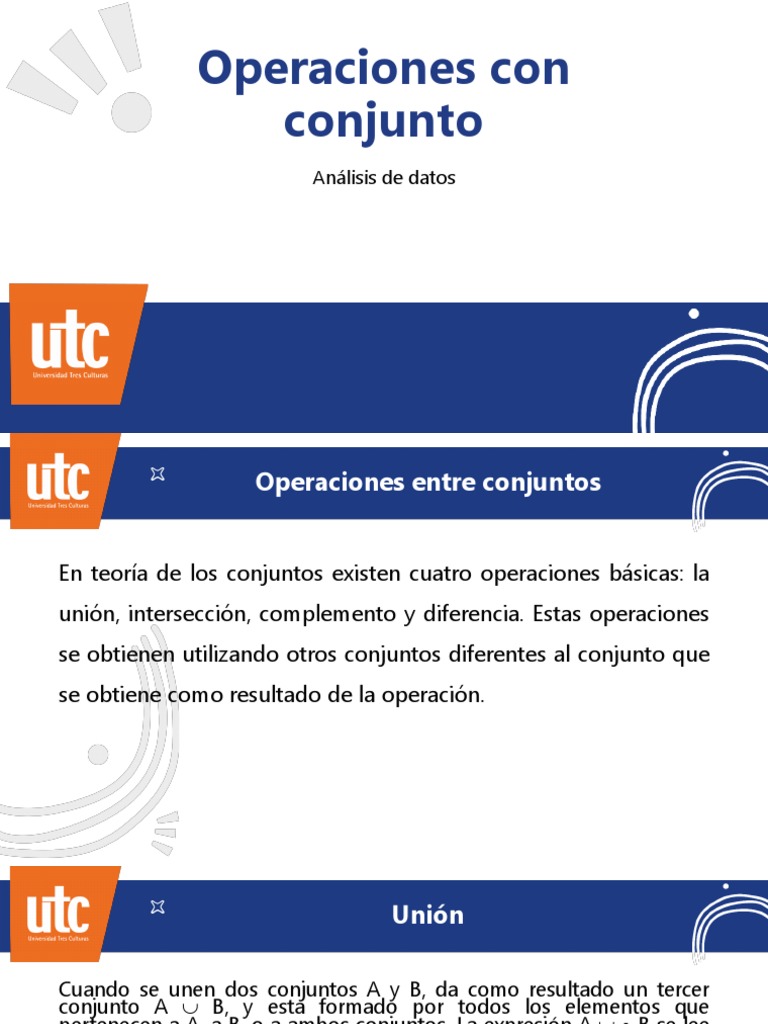 Operaciones Con Conjunto Parte 2 | PDF | Conjunto (Matemáticas) | Intersección (teoría de conjuntos)