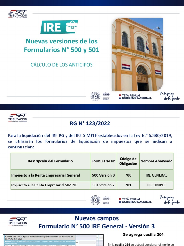 Actualización Formulario 501 IRE SIMPLE | PDF | Impuesto sobre la renta ...