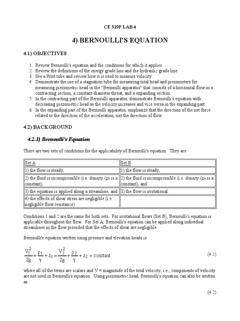 Bernoulli's Equation With Gradient Lines | PDF | Fluid Dynamics | Continuum Mechanics