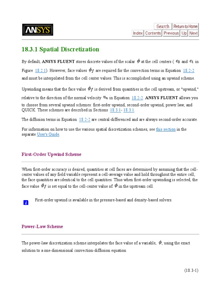 ANSYS FLUENT Spatial Discretization | PDF | Differential Equations ...